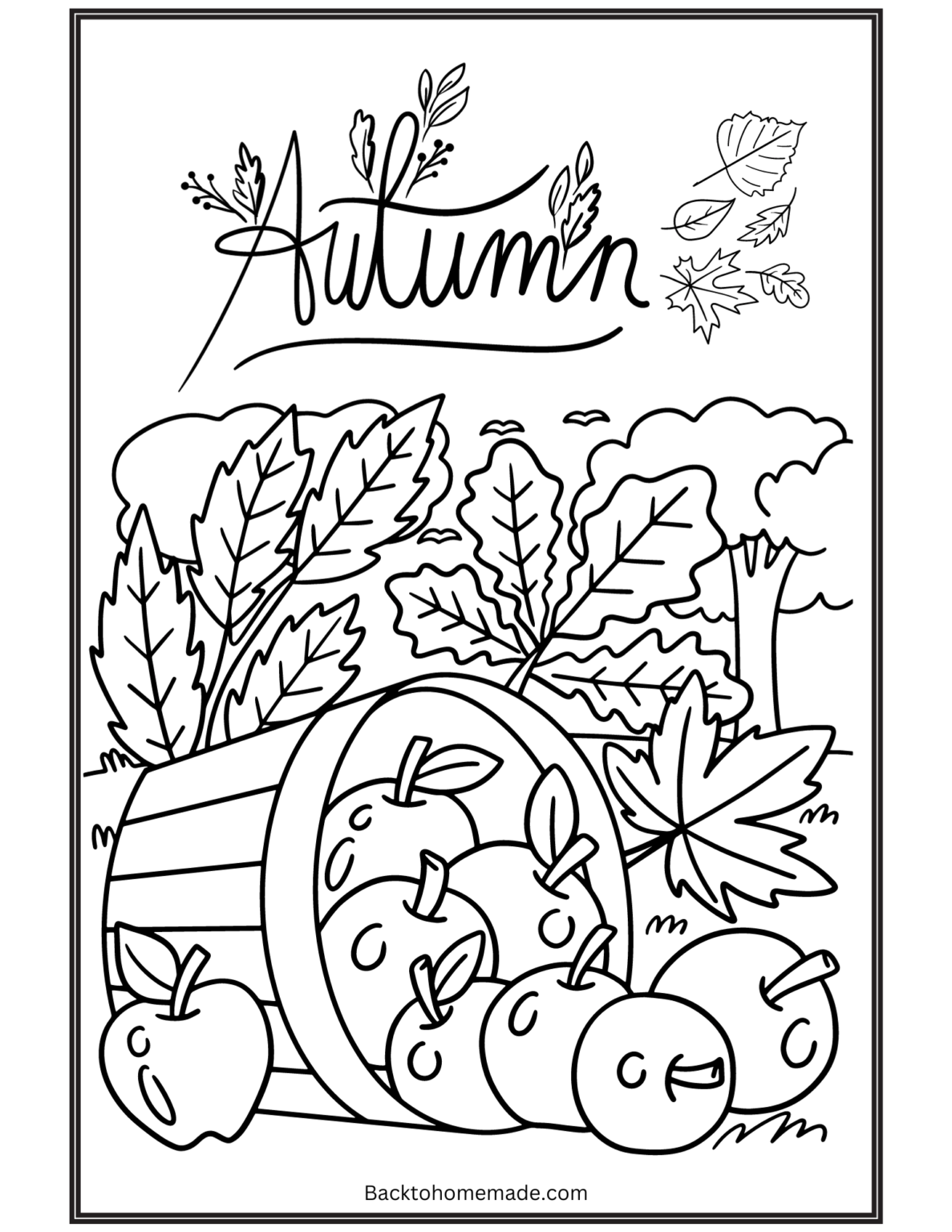 Printable Fall Coloring Sheets - Back to Homemade
