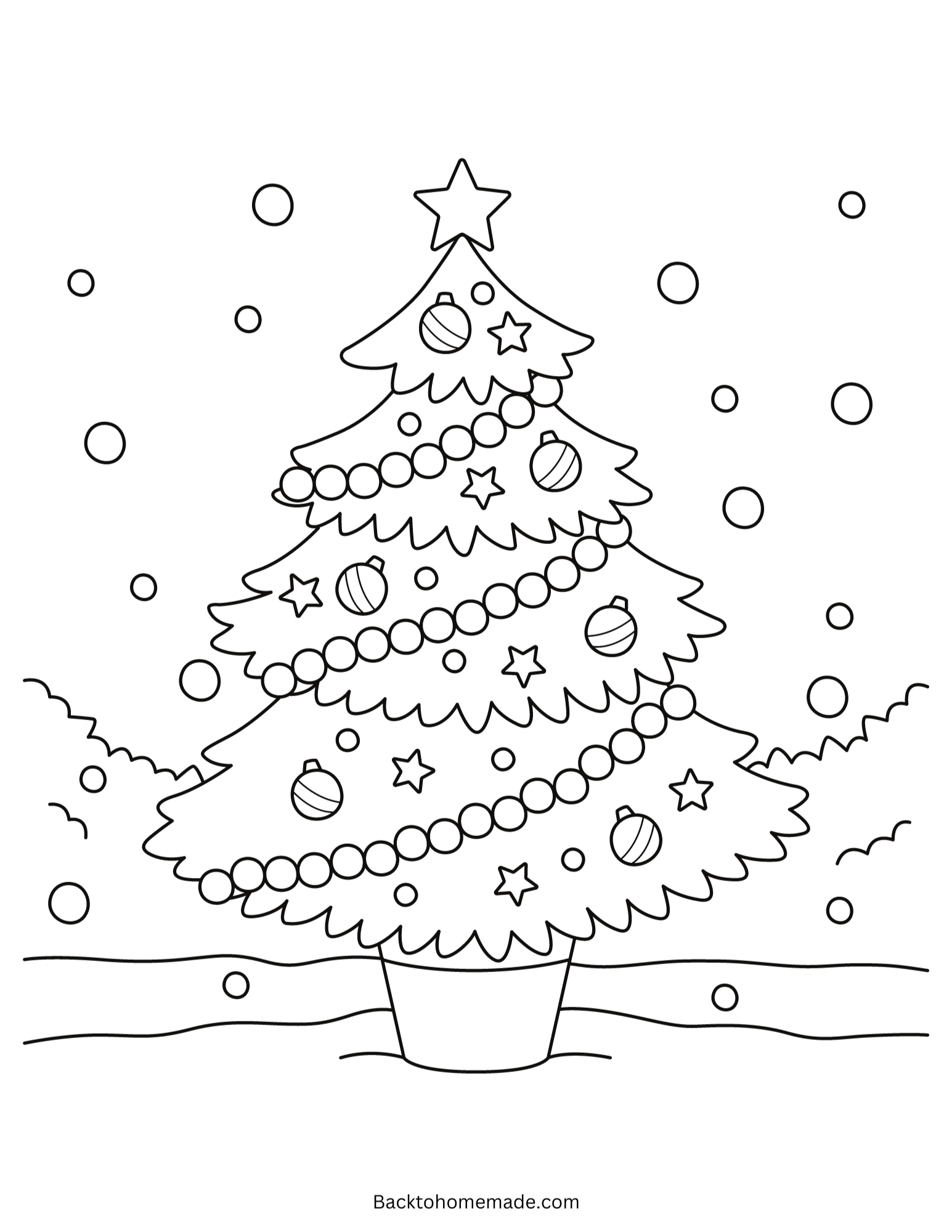 Free Christmas Coloring Sheets - Back to Homemade