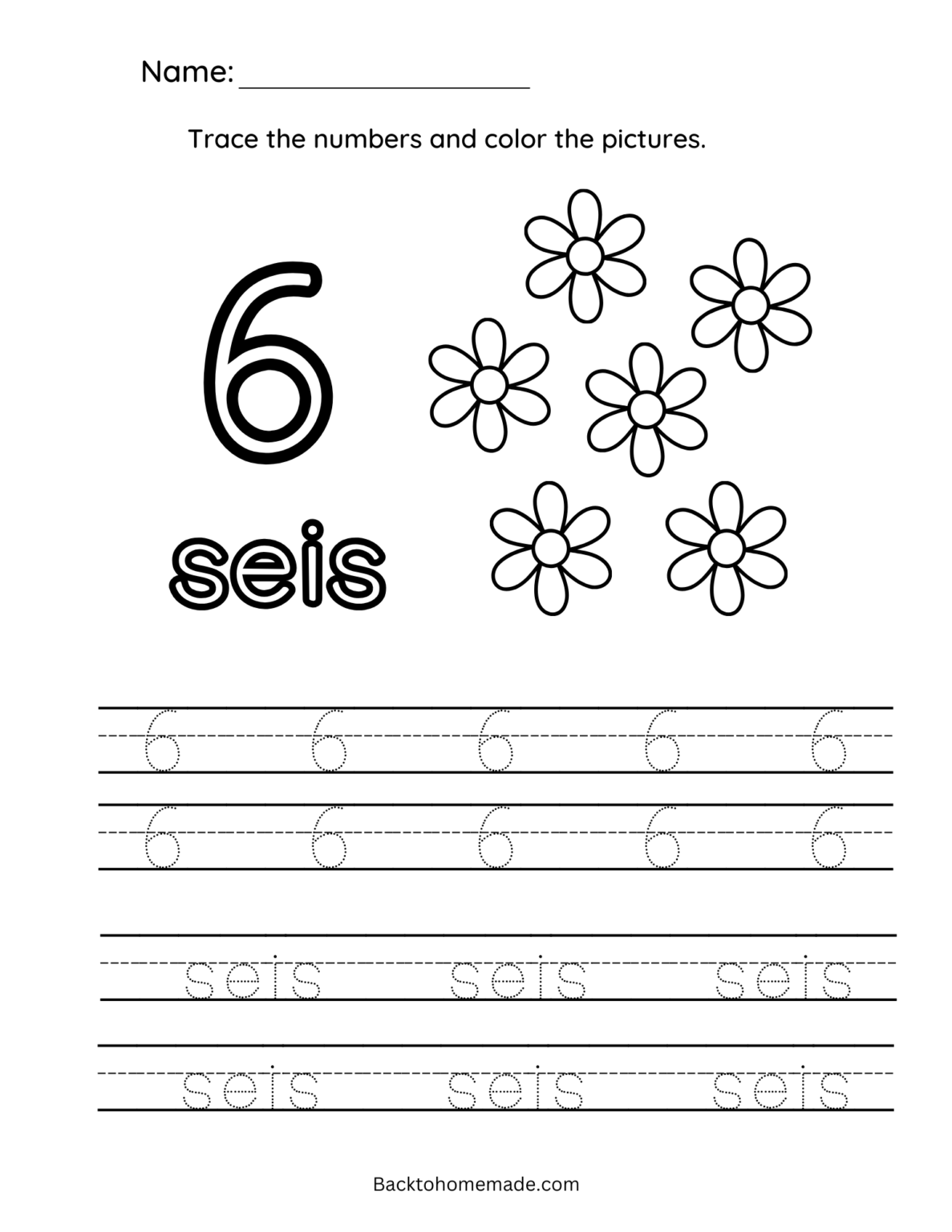 Printable Spanish Number Worksheets - Back to Homemade