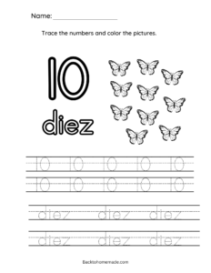 Printable Spanish Number Worksheets - Back to Homemade