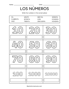 Printable Spanish Number Worksheets - Back to Homemade