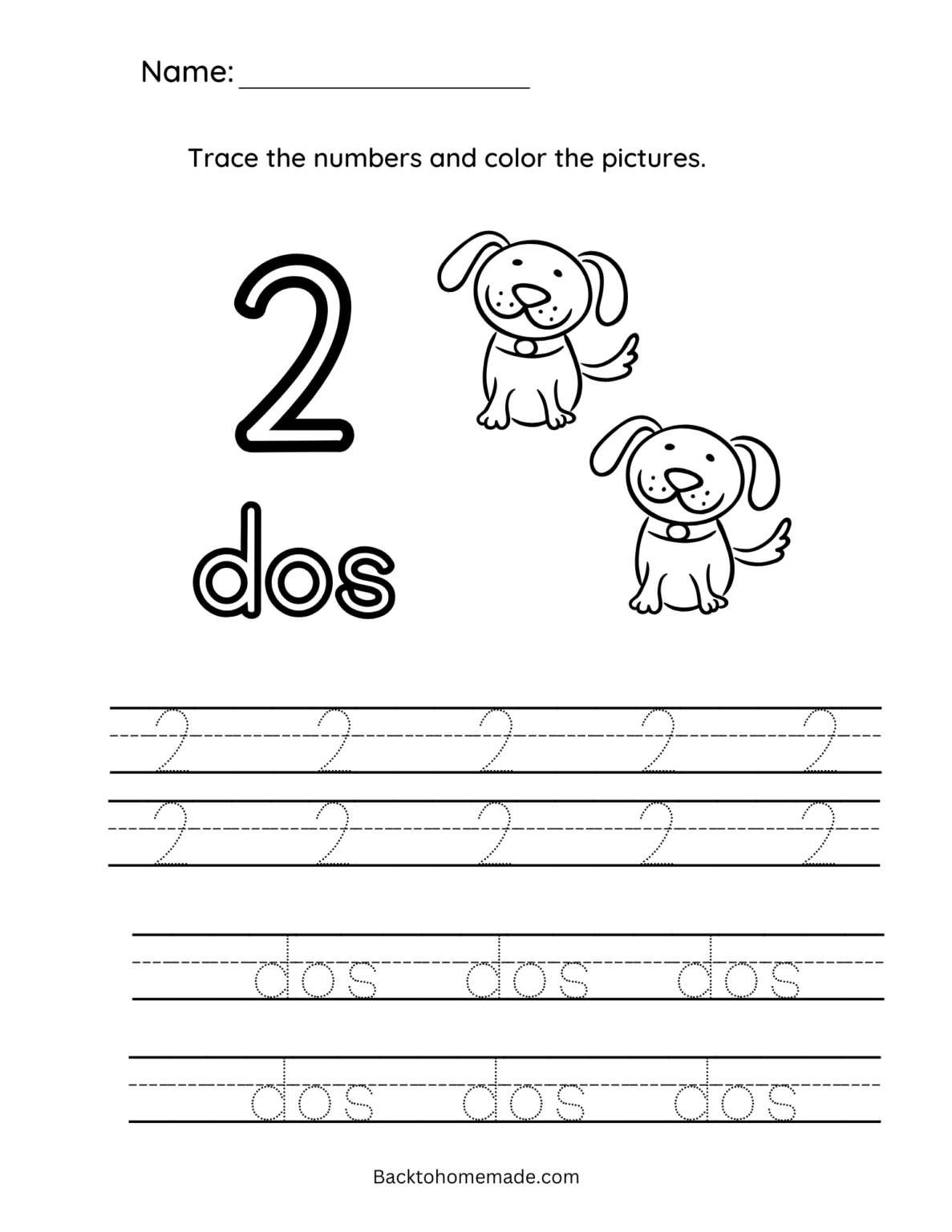 Printable Spanish Number Worksheets - Back to Homemade