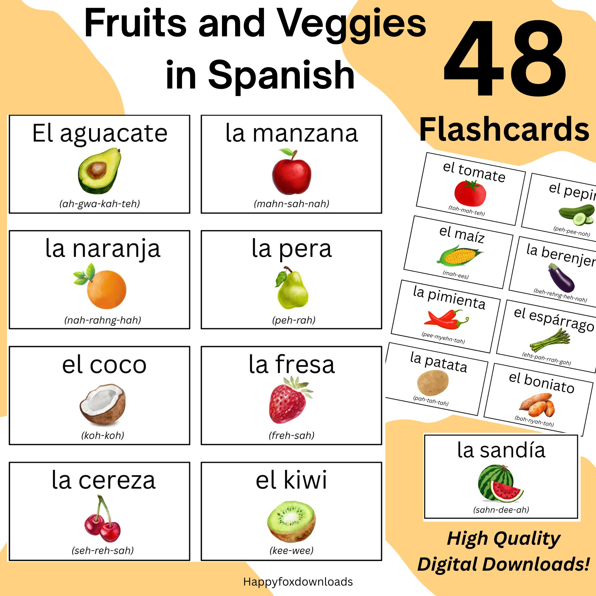 Fruits and Vegetables in Spanish - Back to Homemade